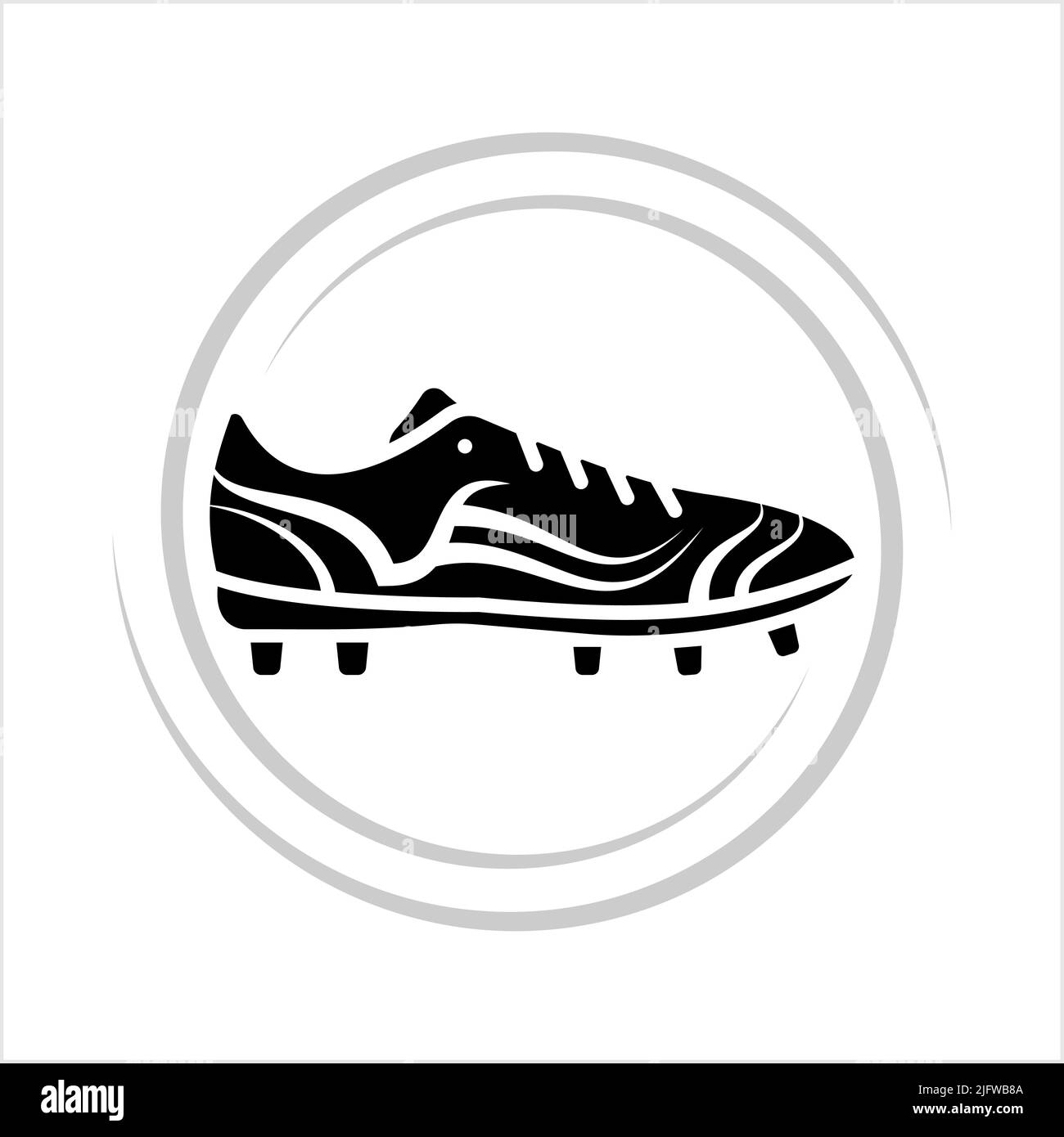 Soccer Shoe Icon, Sport Shoe Icon Vector Art Illustration Stock Vector ...