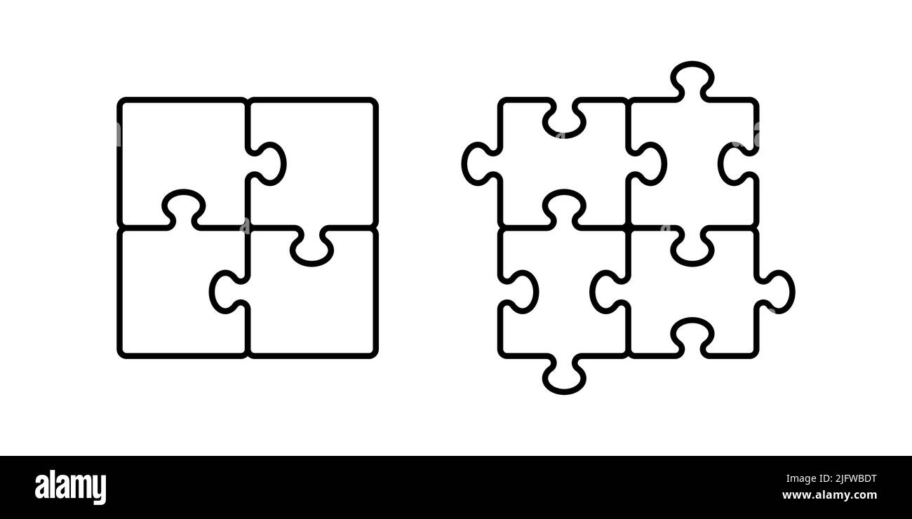 Puzzle icon set simple design Stock Vector Image & Art - Alamy