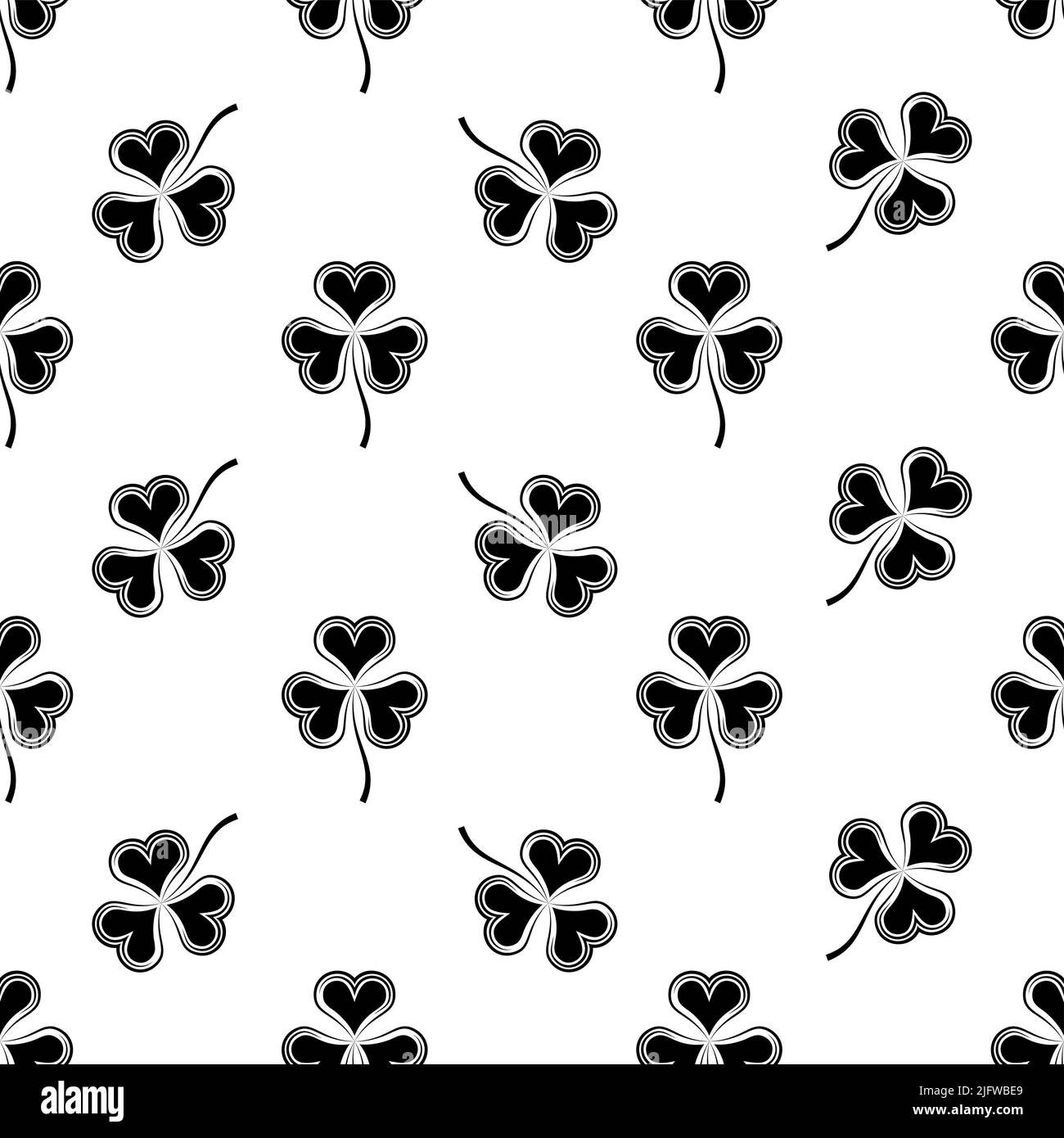 Shamrock Three Leaf Clover Seamless Pattern Vector Art Illustration Stock Vector Image & Art - Alamy