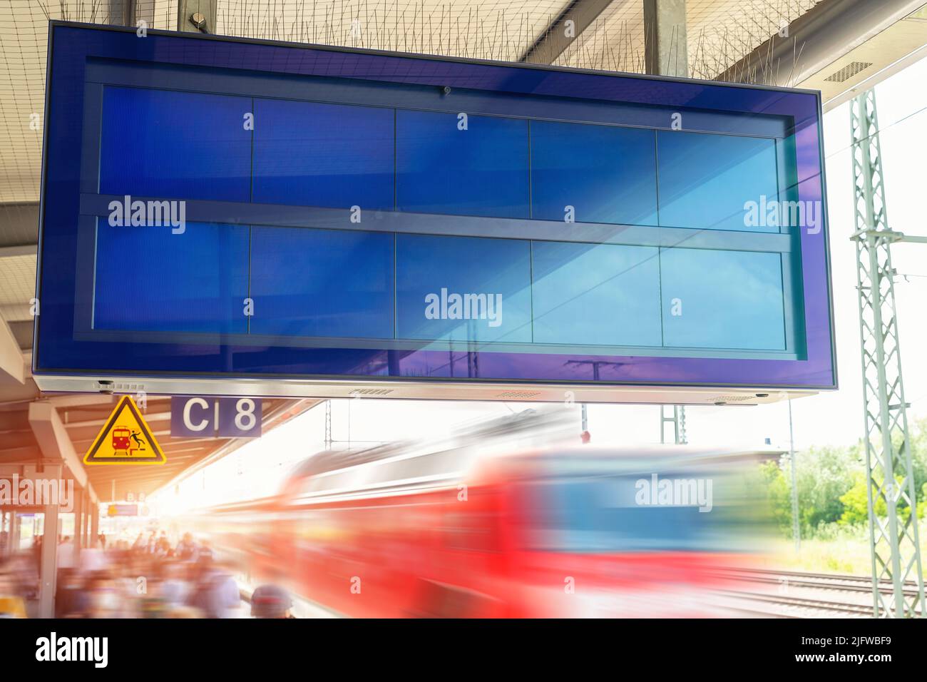 Blank sign board railway station hi-res stock photography and images ...