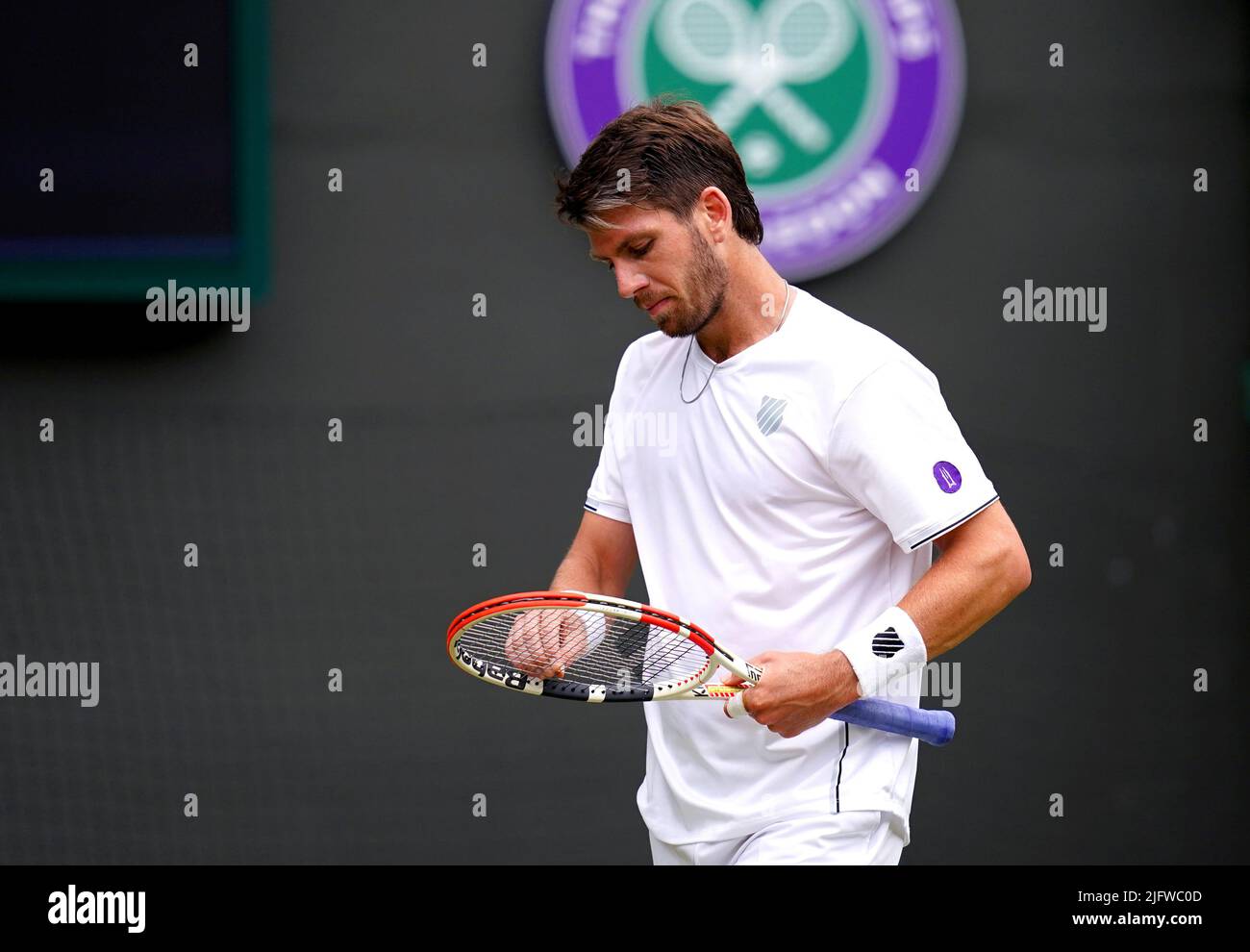 Cameron Norrie during his Gentlemen's Singles quarter-final match ...
