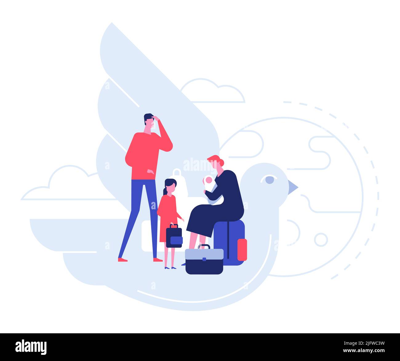 Hope for peace - modern colorful flat design style illustration Stock ...