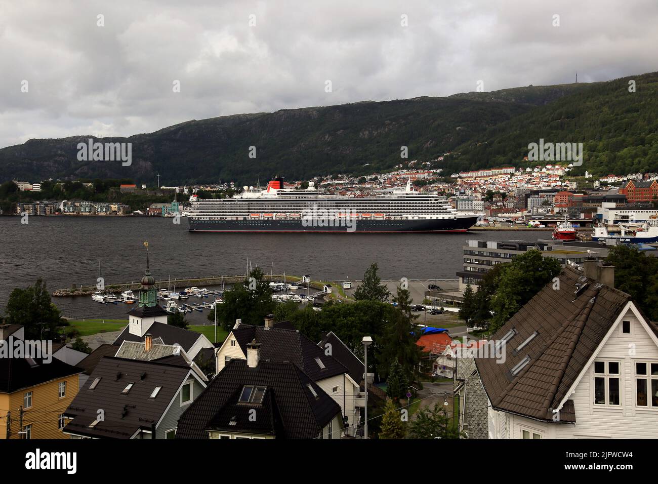 "Queen Victoria" visiting Bergen, Norway Stock Photo - Alamy