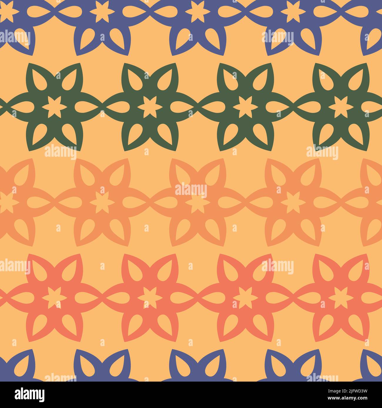 Smooth hexagonal flower symmetrical geometric seamless pattern for ...