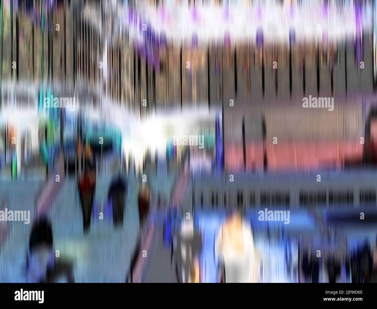 Abstract of blur city people. Light texture design of a busy street ...