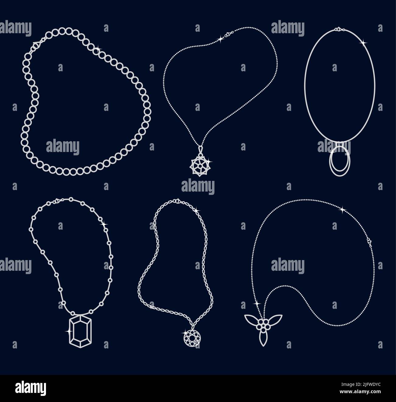 necklaces icon set Stock Vector Image & Art - Alamy