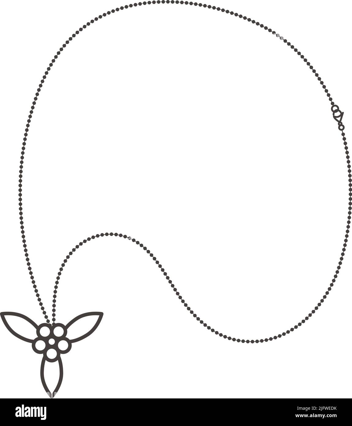 necklace with flower Stock Vector Image & Art - Alamy