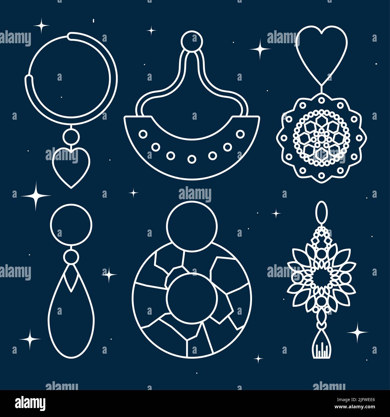 earrings icon set Stock Vector Image & Art - Alamy