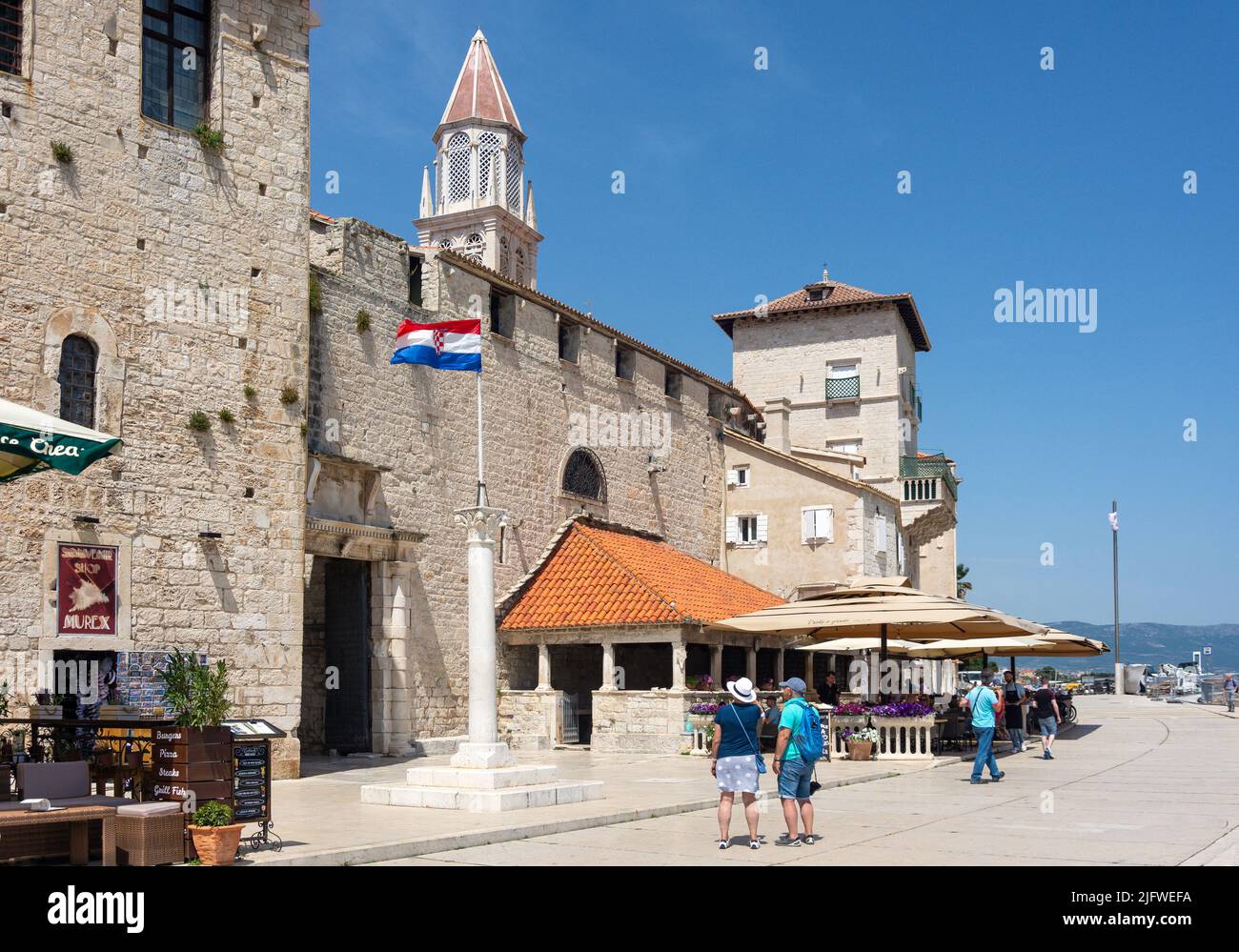 Entrance gate to Old Town, Trogir, Split-Dalmatia County, Croatia Stock ...
