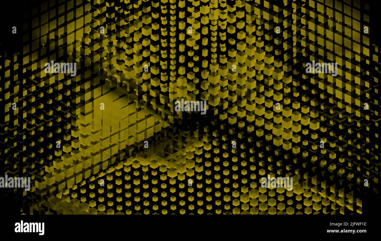 Square abstract background animation. Design. Moving surface with black ...