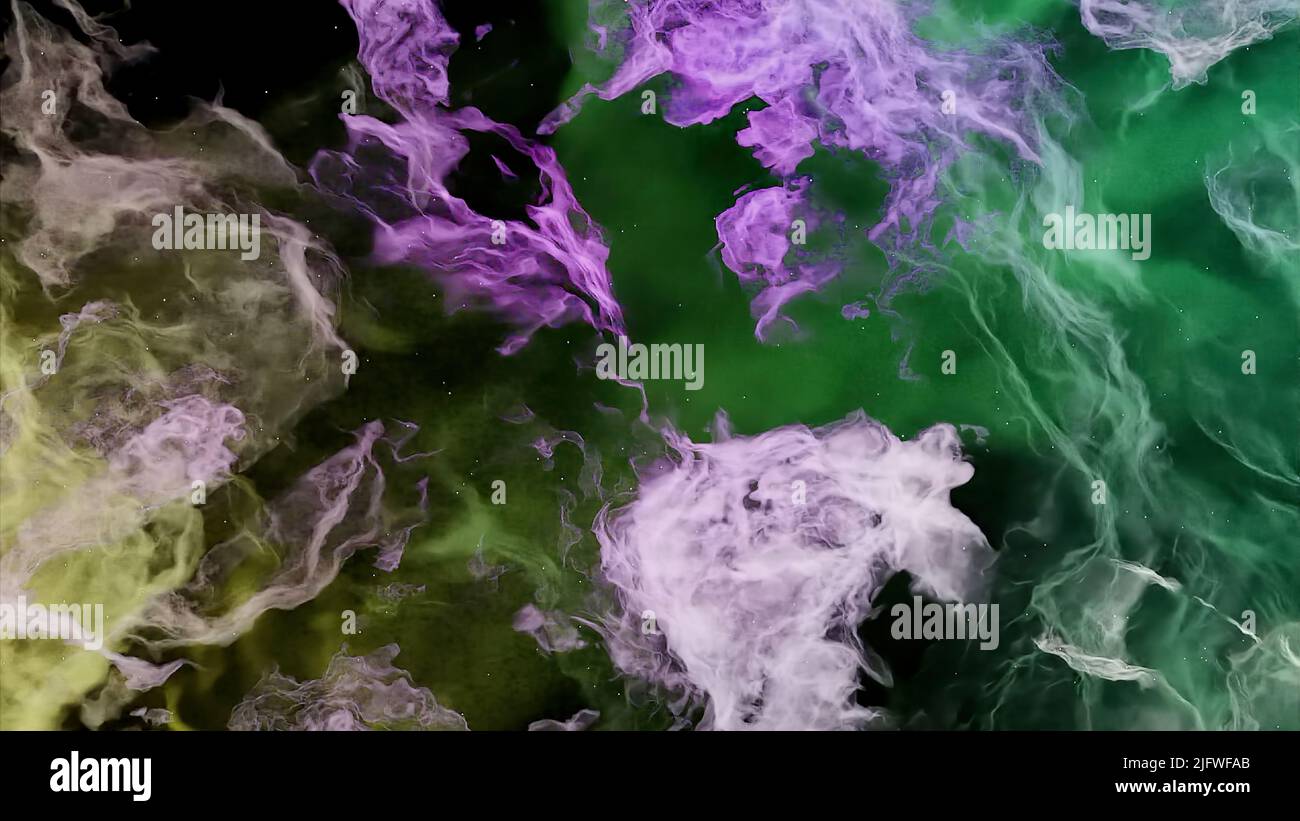 Colorful smoke on a black background. Design. Beautiful abstract ...