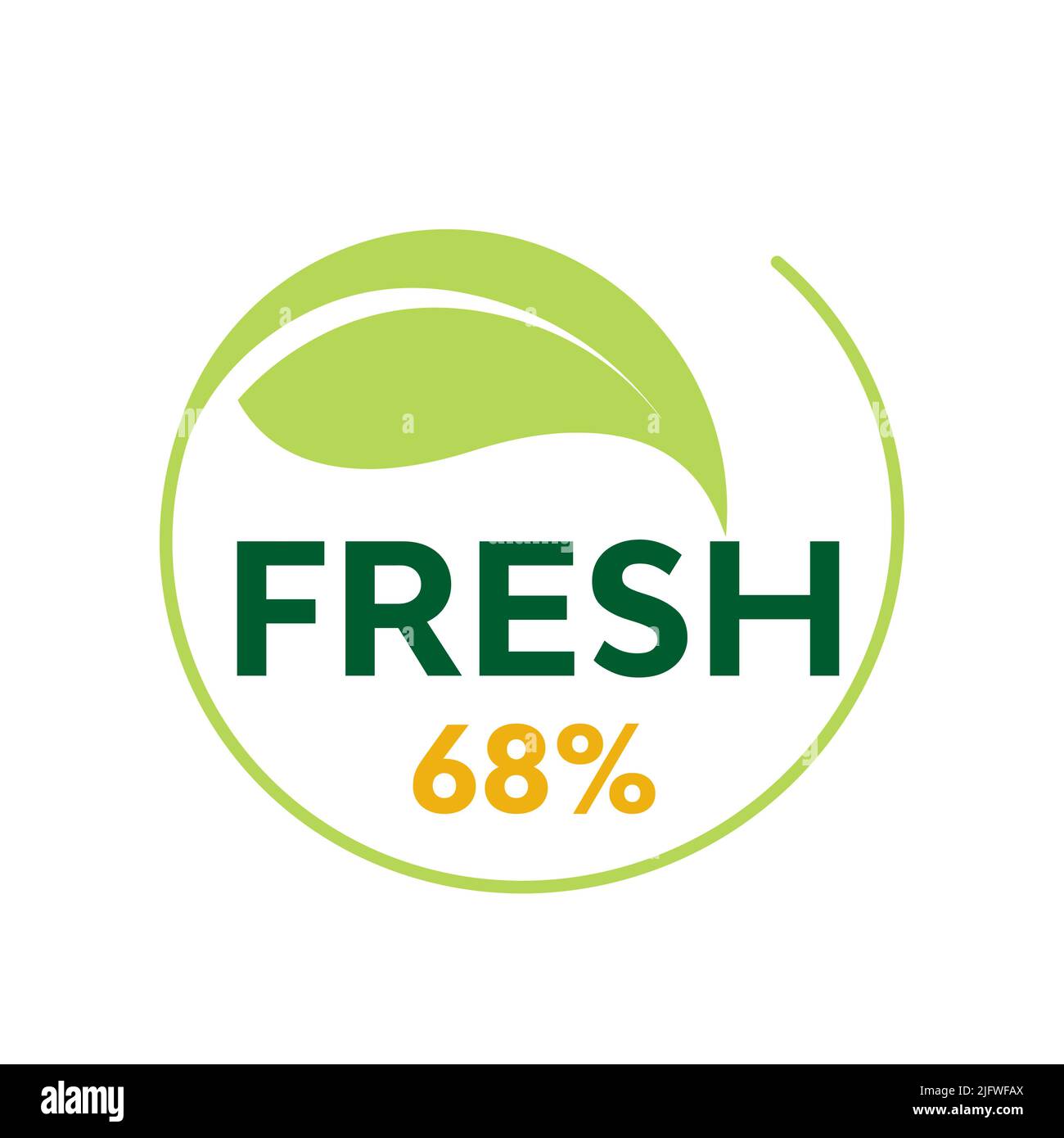 100% fresh eco friendly logo for business and company Stock Vector ...