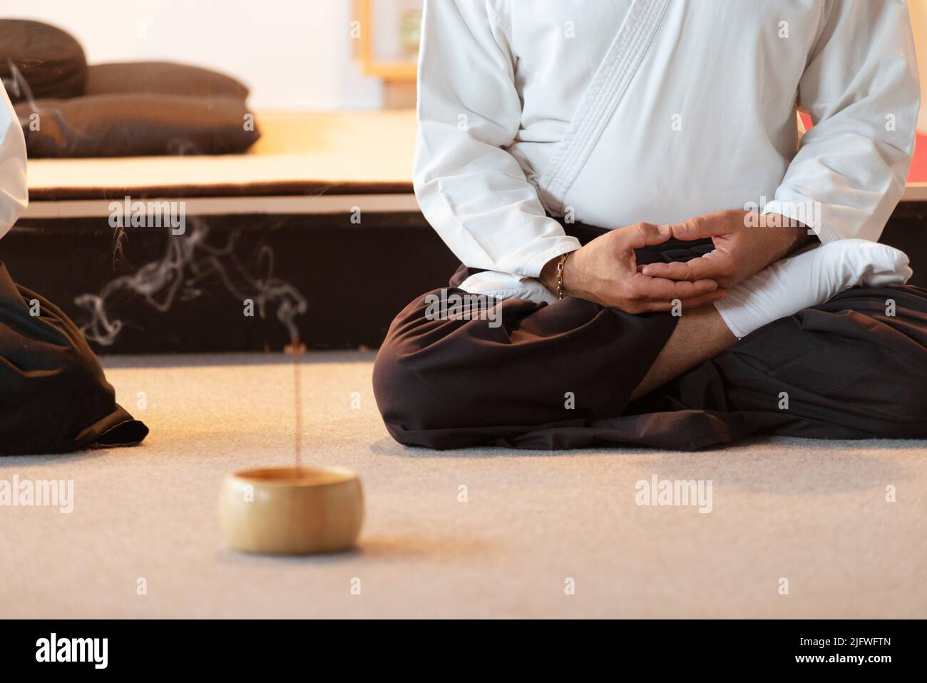 People Practicing Zen Meditation Called Zazen Stock Photo - Alamy