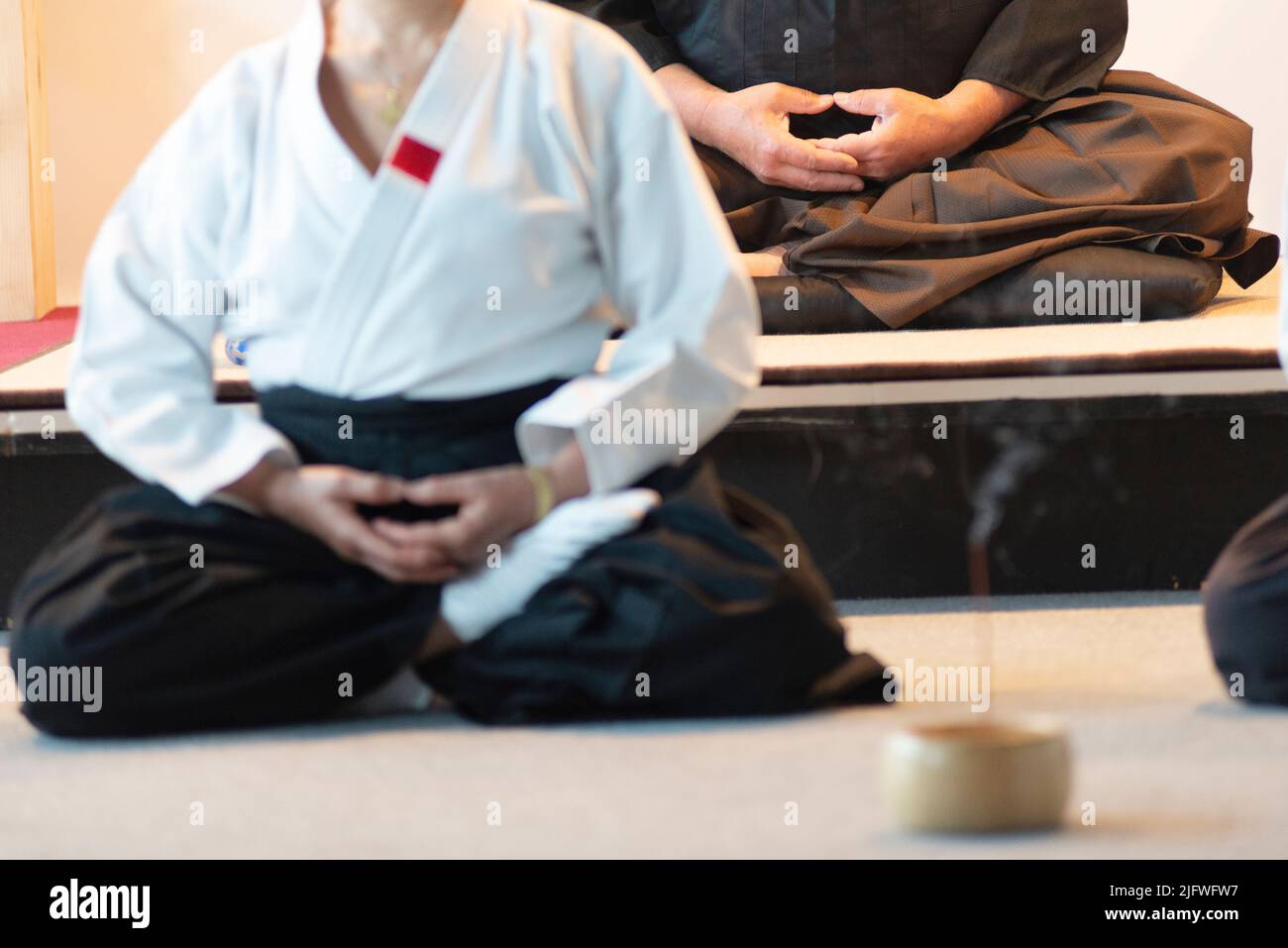 People Practicing Zen Meditation Called Zazen Stock Photo - Alamy