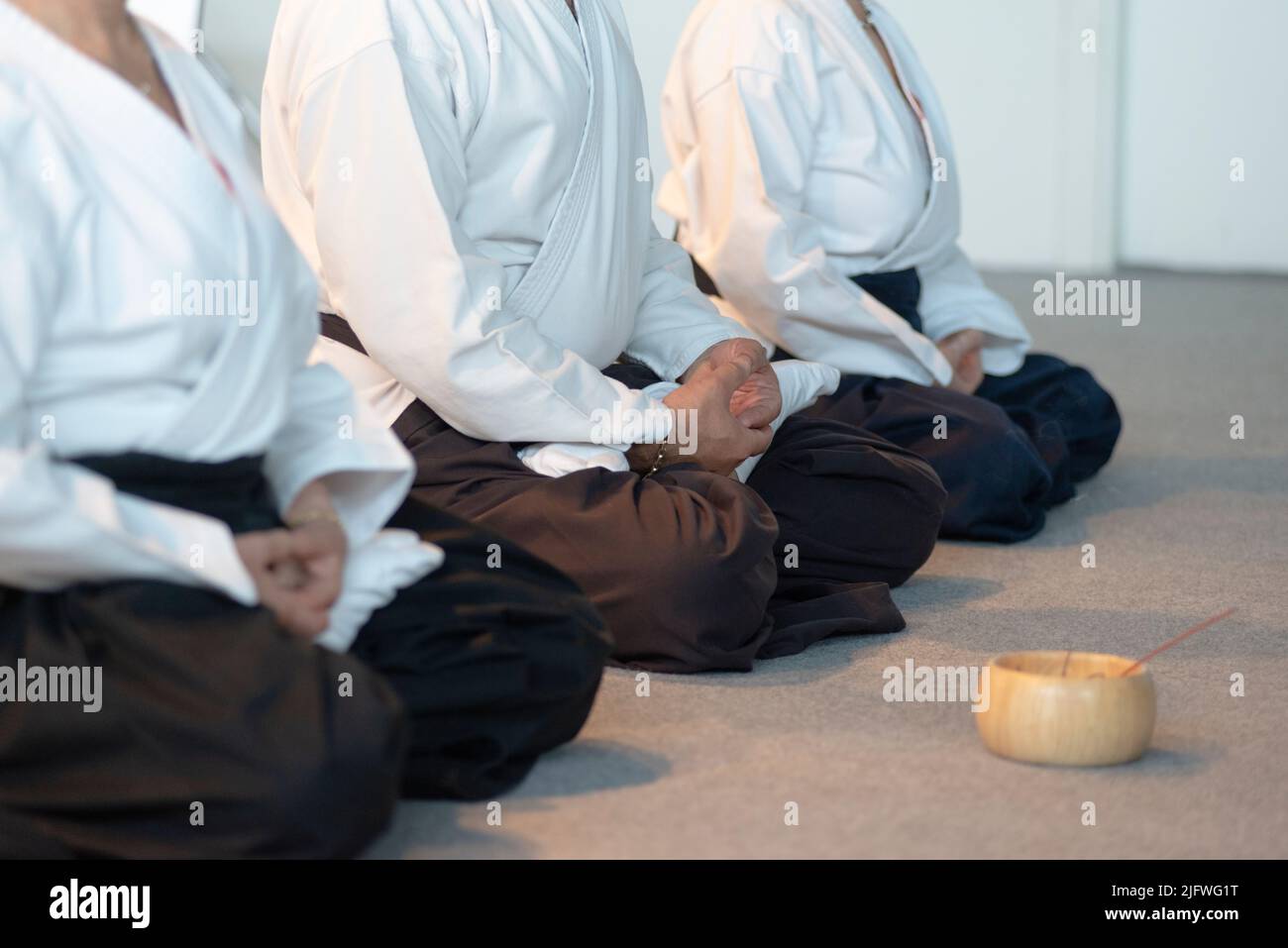 People Practicing Zen Meditation Called Zazen Stock Photo - Alamy