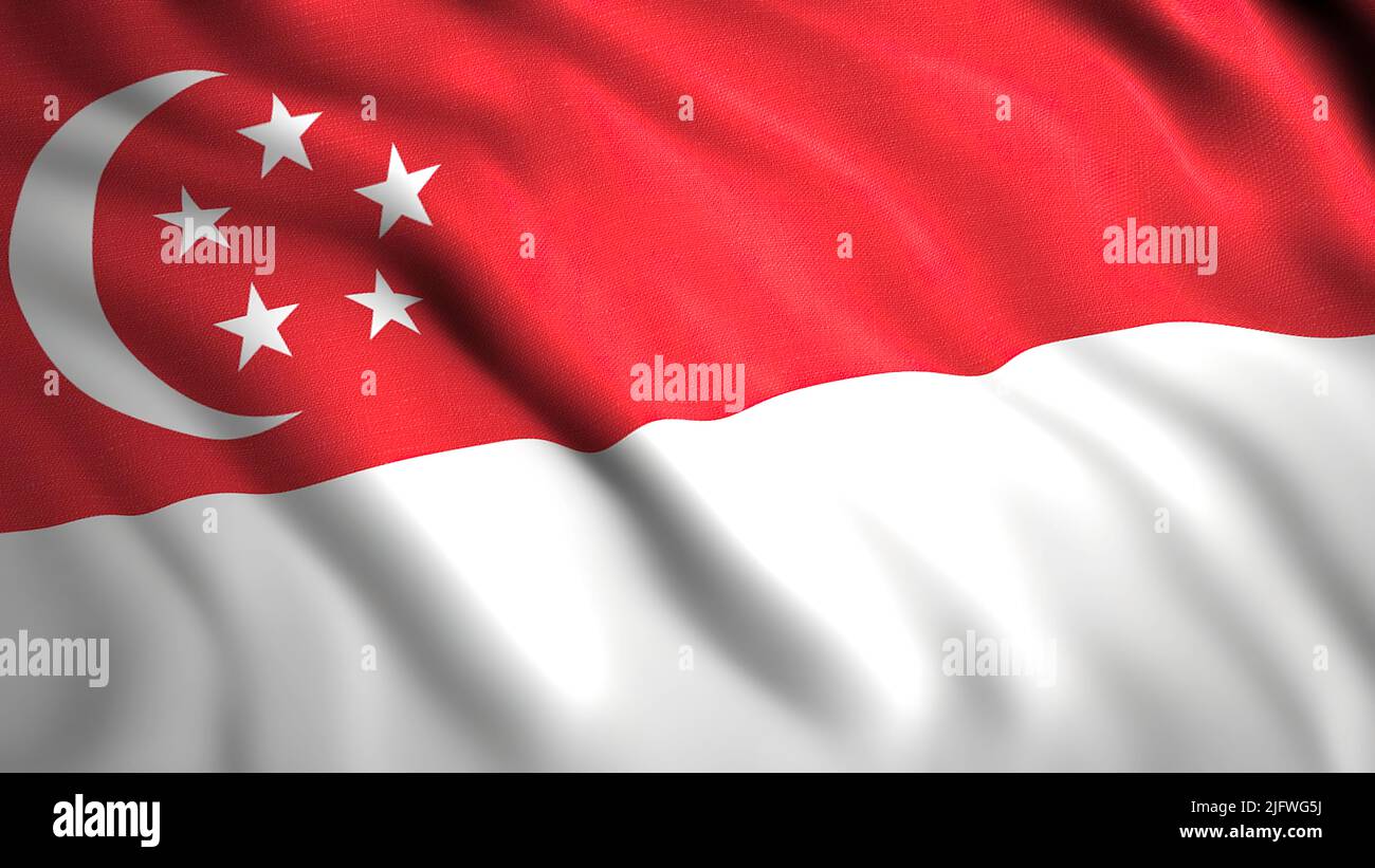 Background of waving flag of country. Motion. Beautiful 3d animation ...