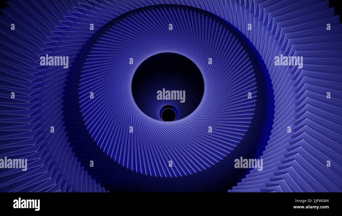 Abstract art monochromatic animation of concentric circles looking like ...