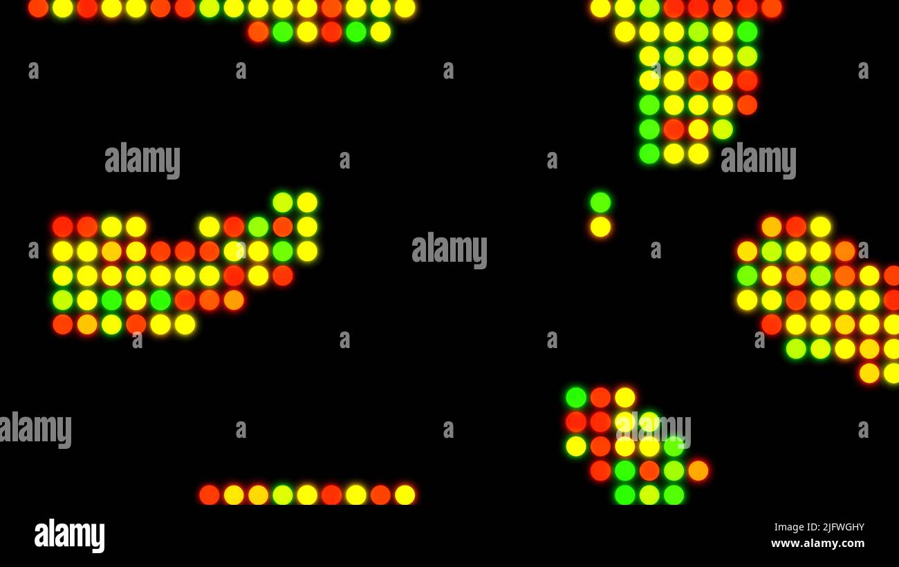 Abstract retro pixelated background with randomly moving digital ...