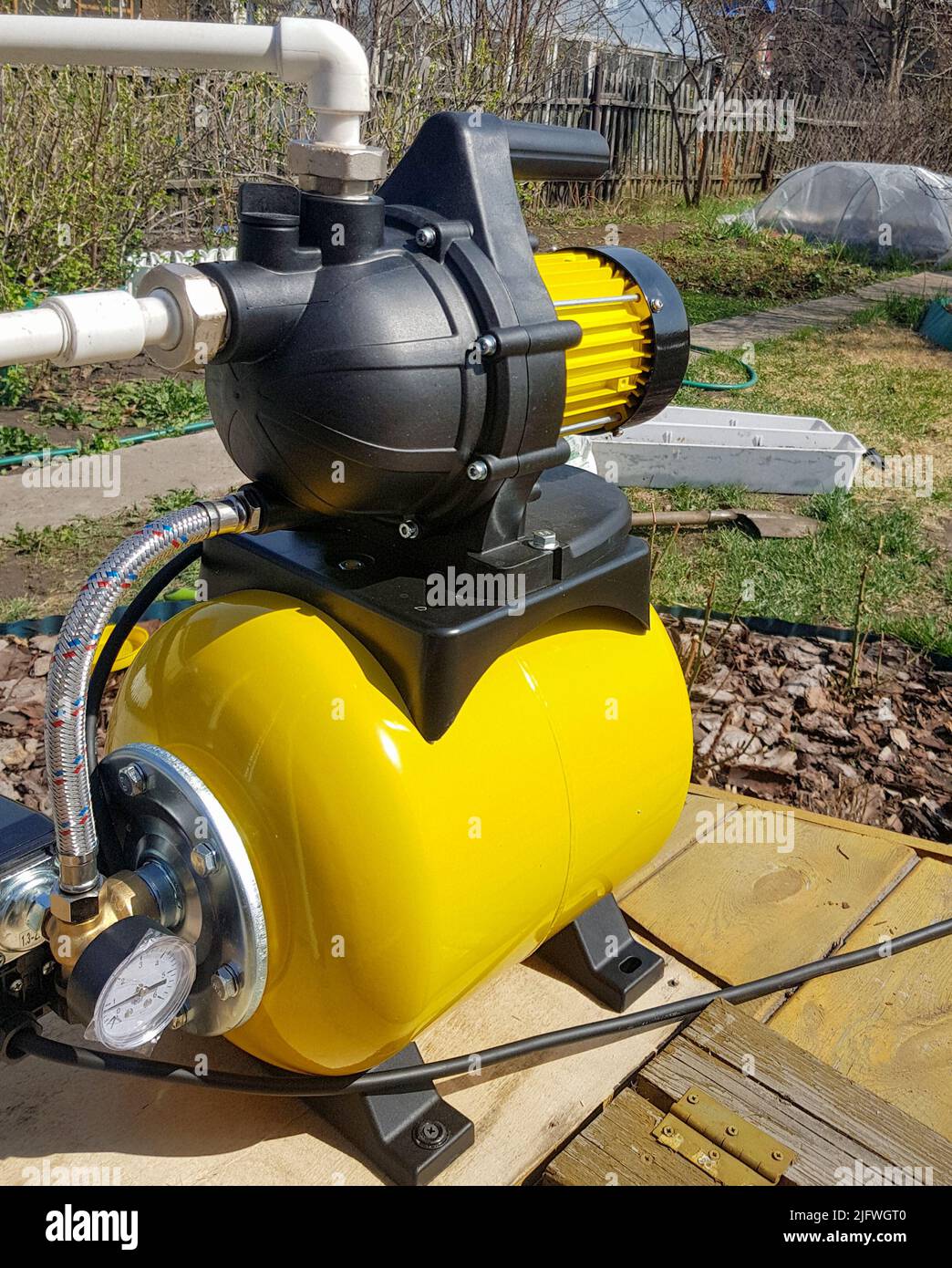 New water pumping station, household automatic station with pressure ...