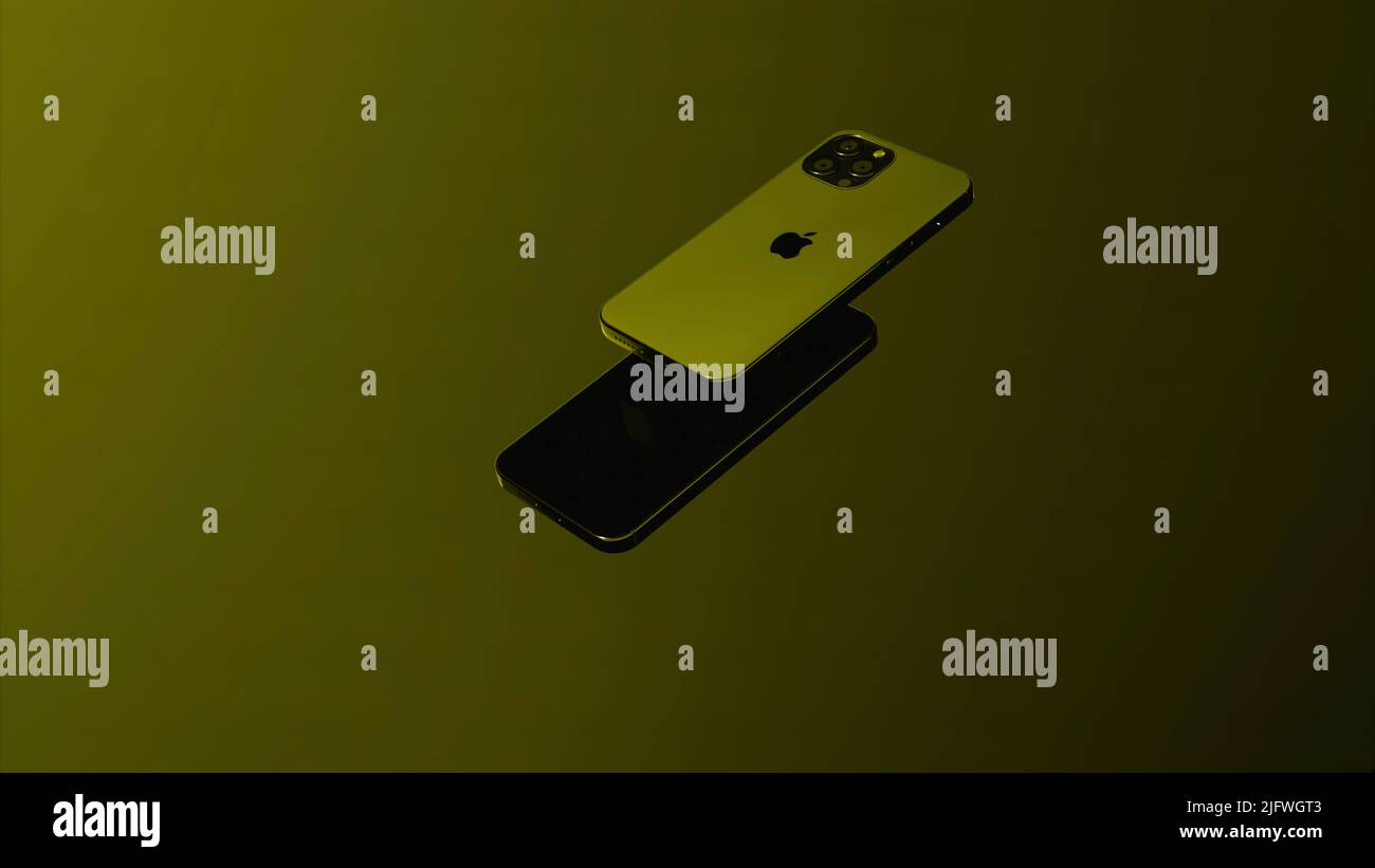 3d smartphones flying on isolated background. Design. Advertising ...