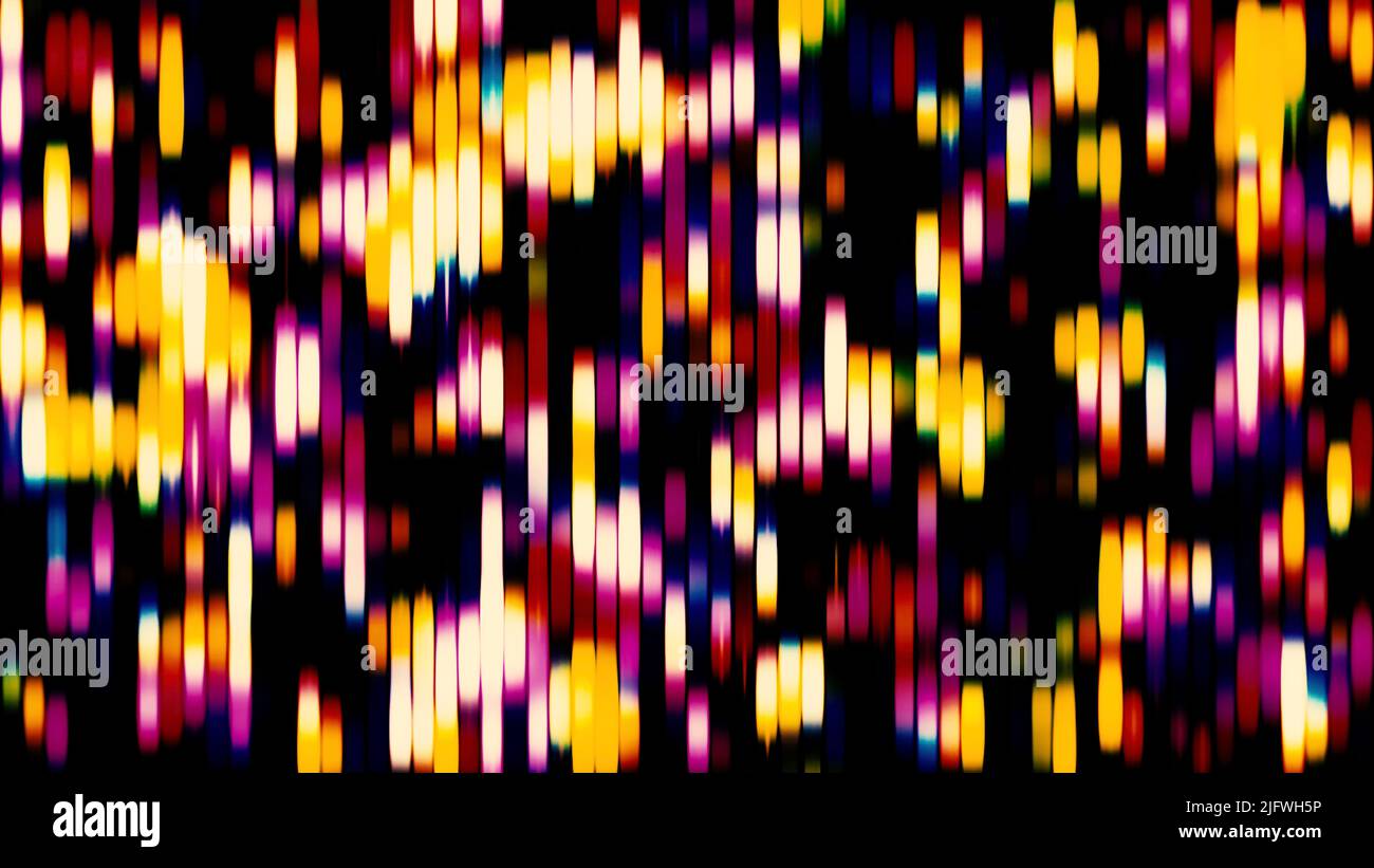 Flickering spots in vertical lines. Motion. Beautiful color spots ...