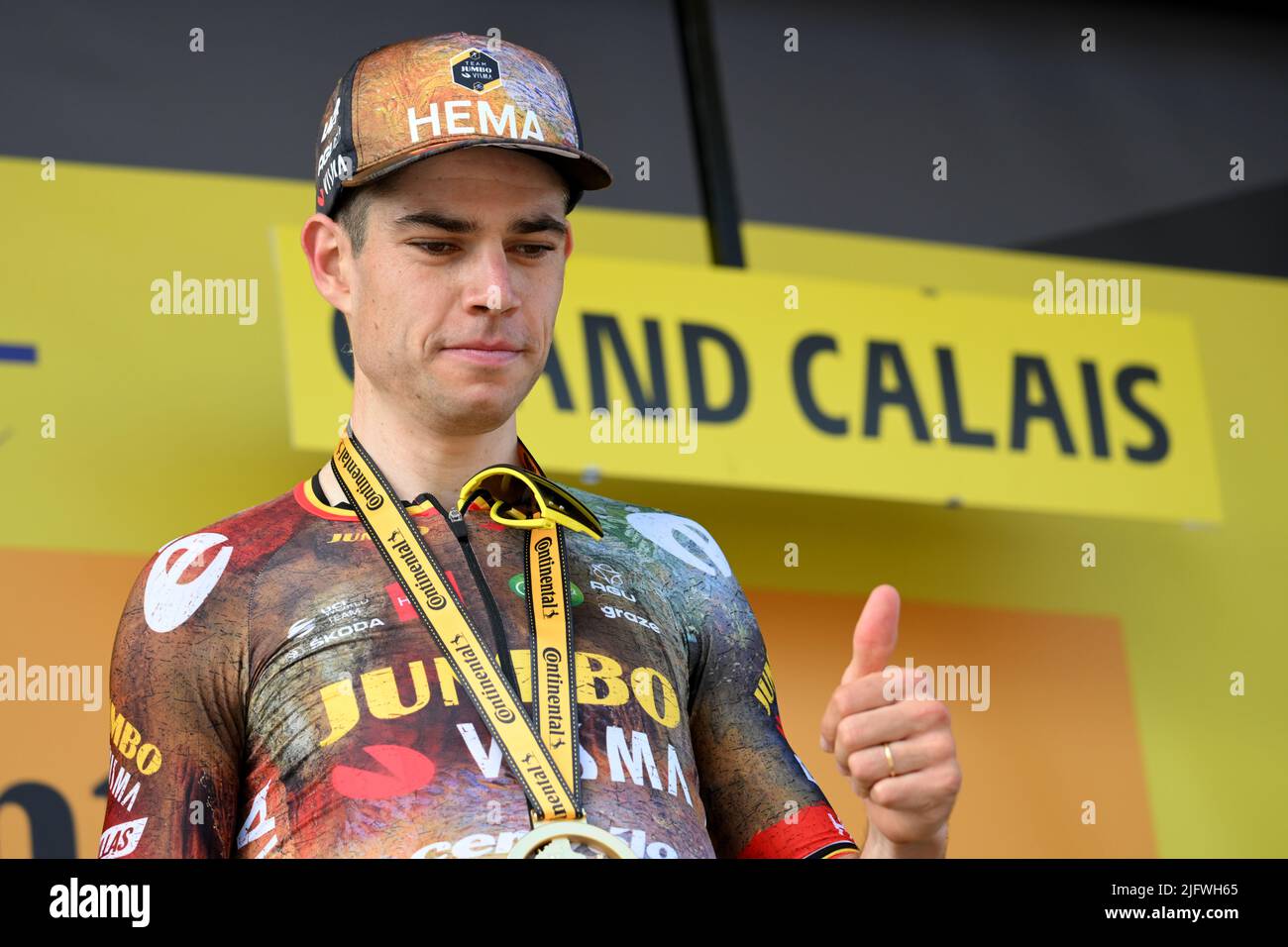 Tour de France: Stage 4 Dunkirk to Calais. 5th July, 2022. Calais ...