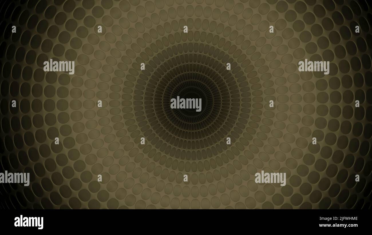 Rotating and moving rings from point. Design. Dark dot with moving ring ...