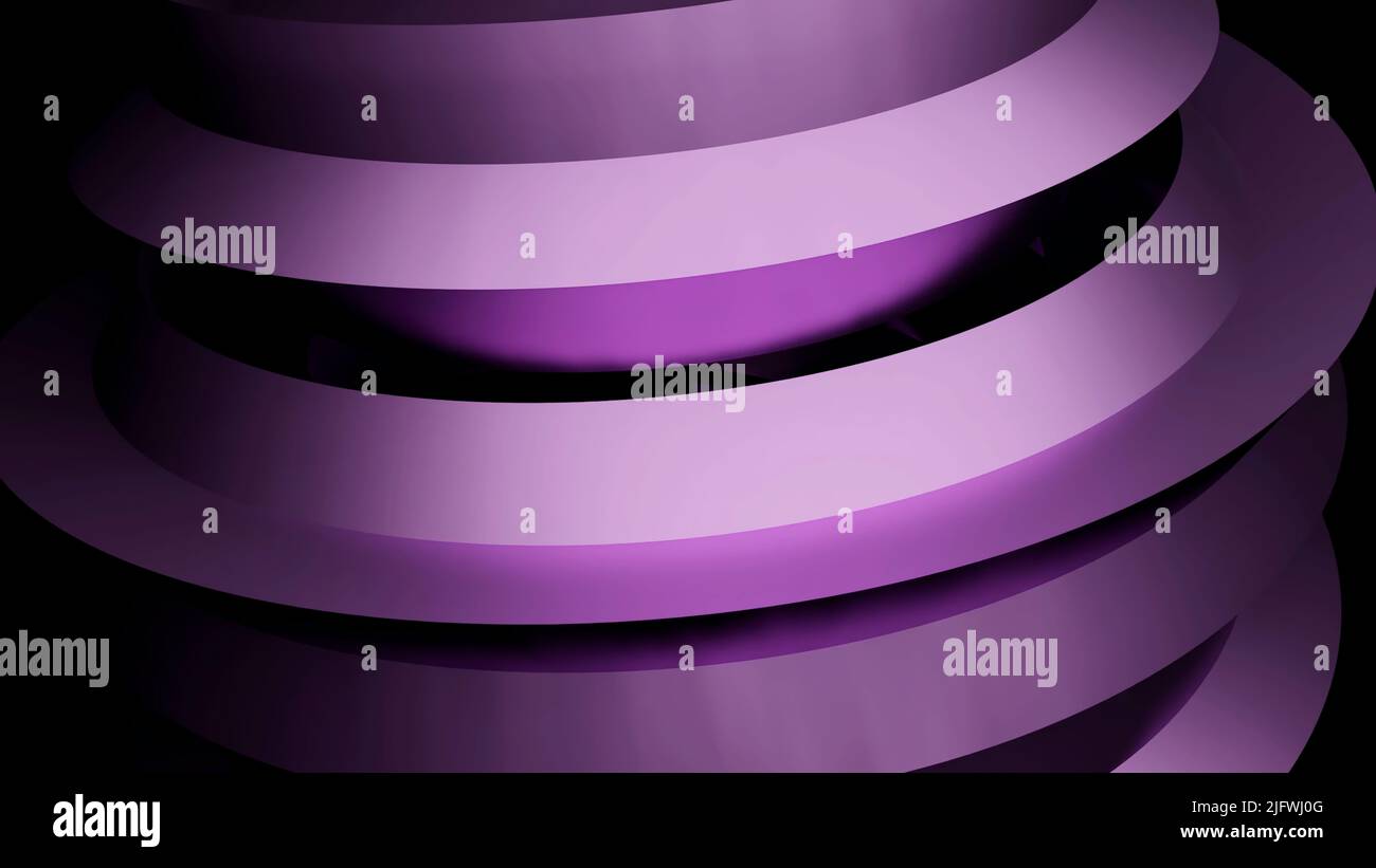 Purple background. Design. A bright geometric figure made in animation ...