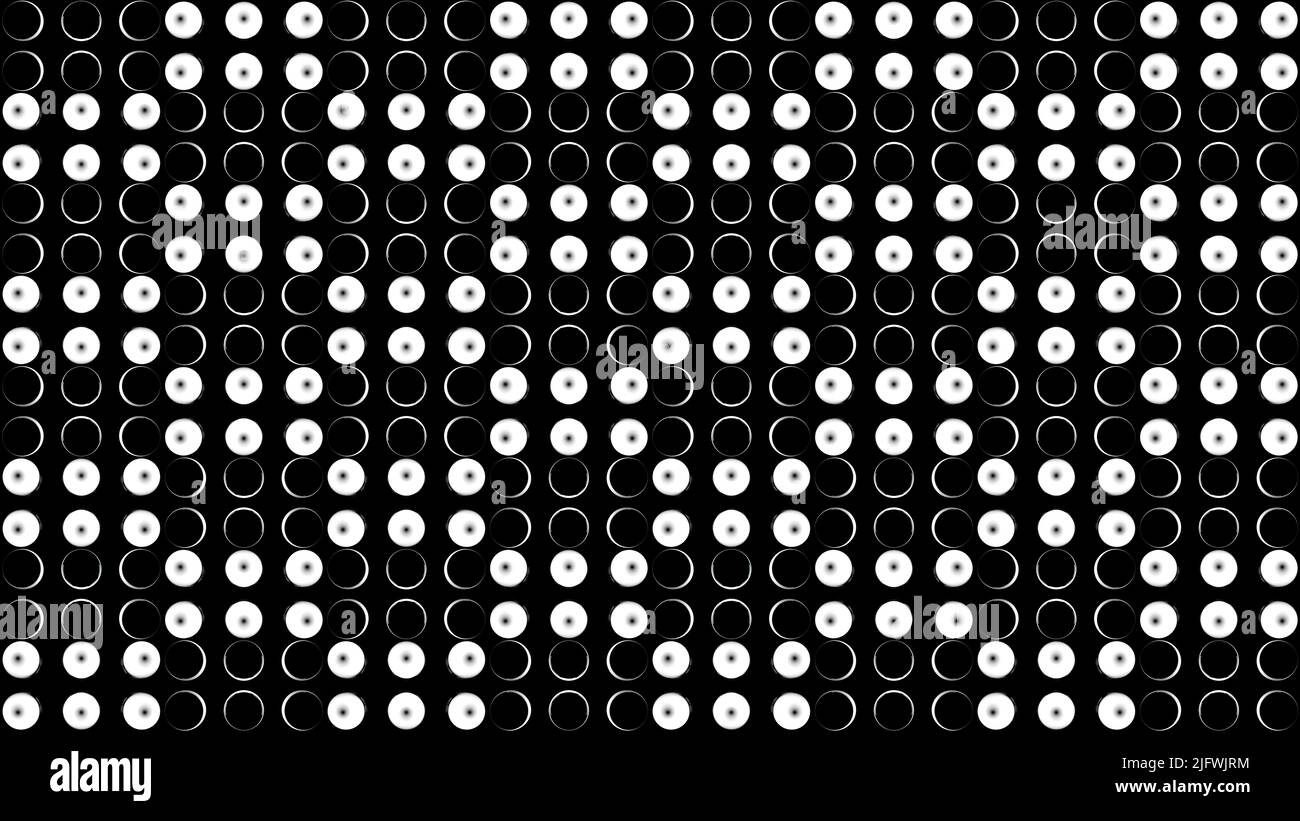 Bright background.Design.Small white light bulbs on a black background ...