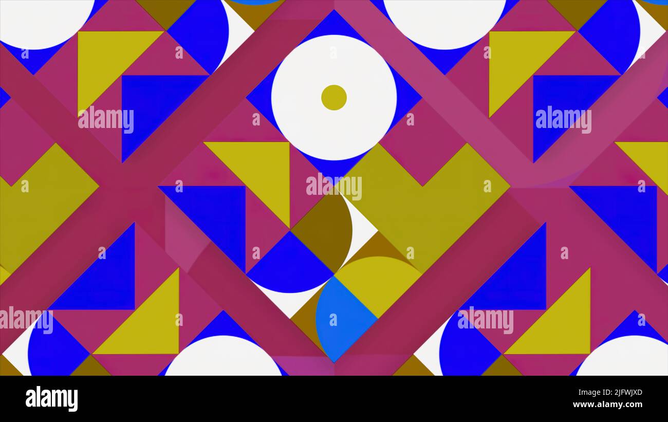 Stylish animation with colorful geometric shapes. Motion. Application ...