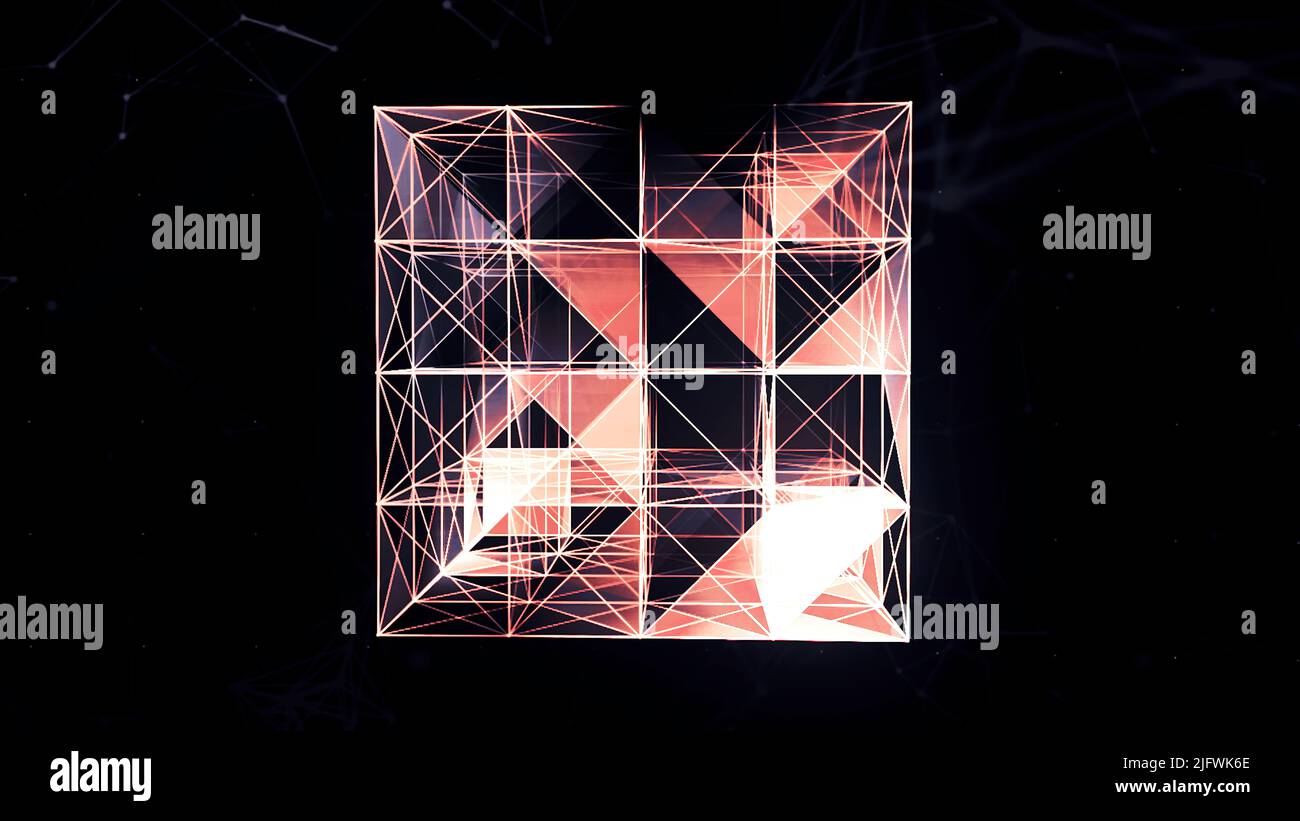Triangular Lines In Cubic Design Motion Bright Design Of Their Set Of