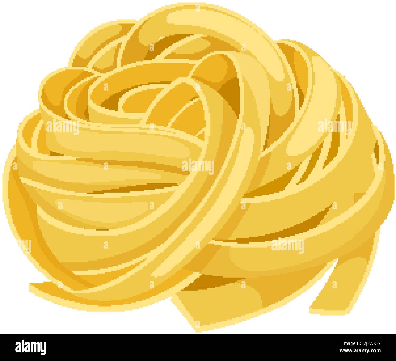 fettuccine pasta cartoon vector illustration Stock Vector Image & Art ...