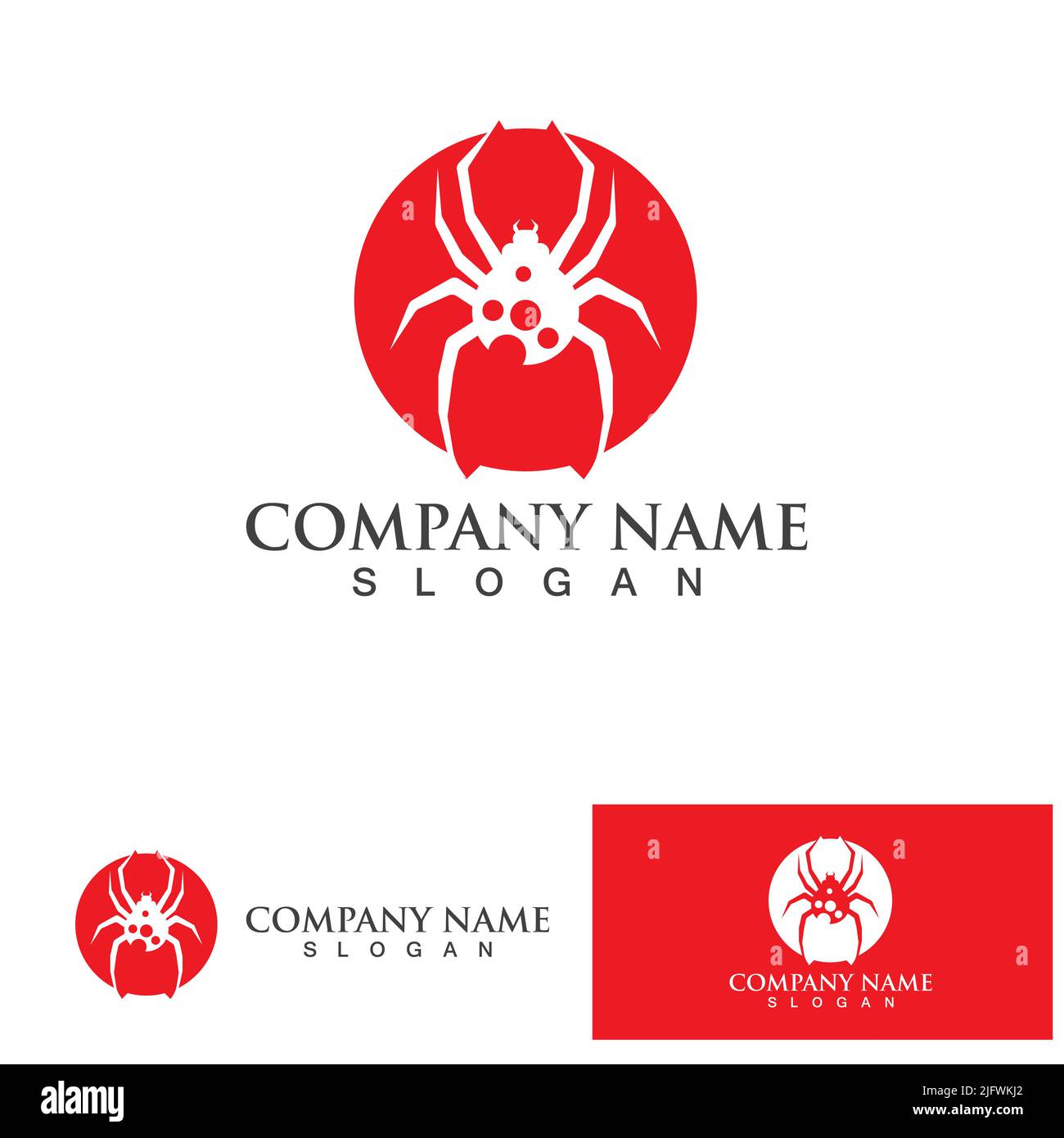 spider illustration logo vector template-vector Stock Vector Image ...