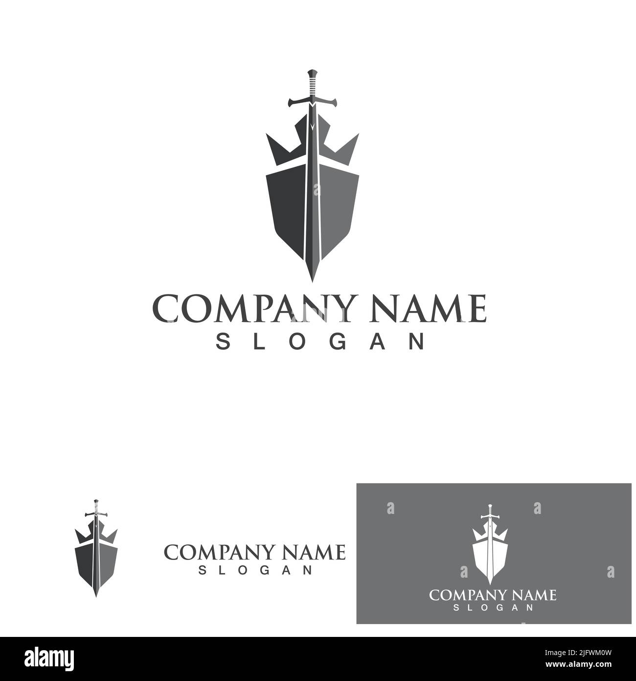 Shield and Sword logo icon design template.Guardian icon.security ...