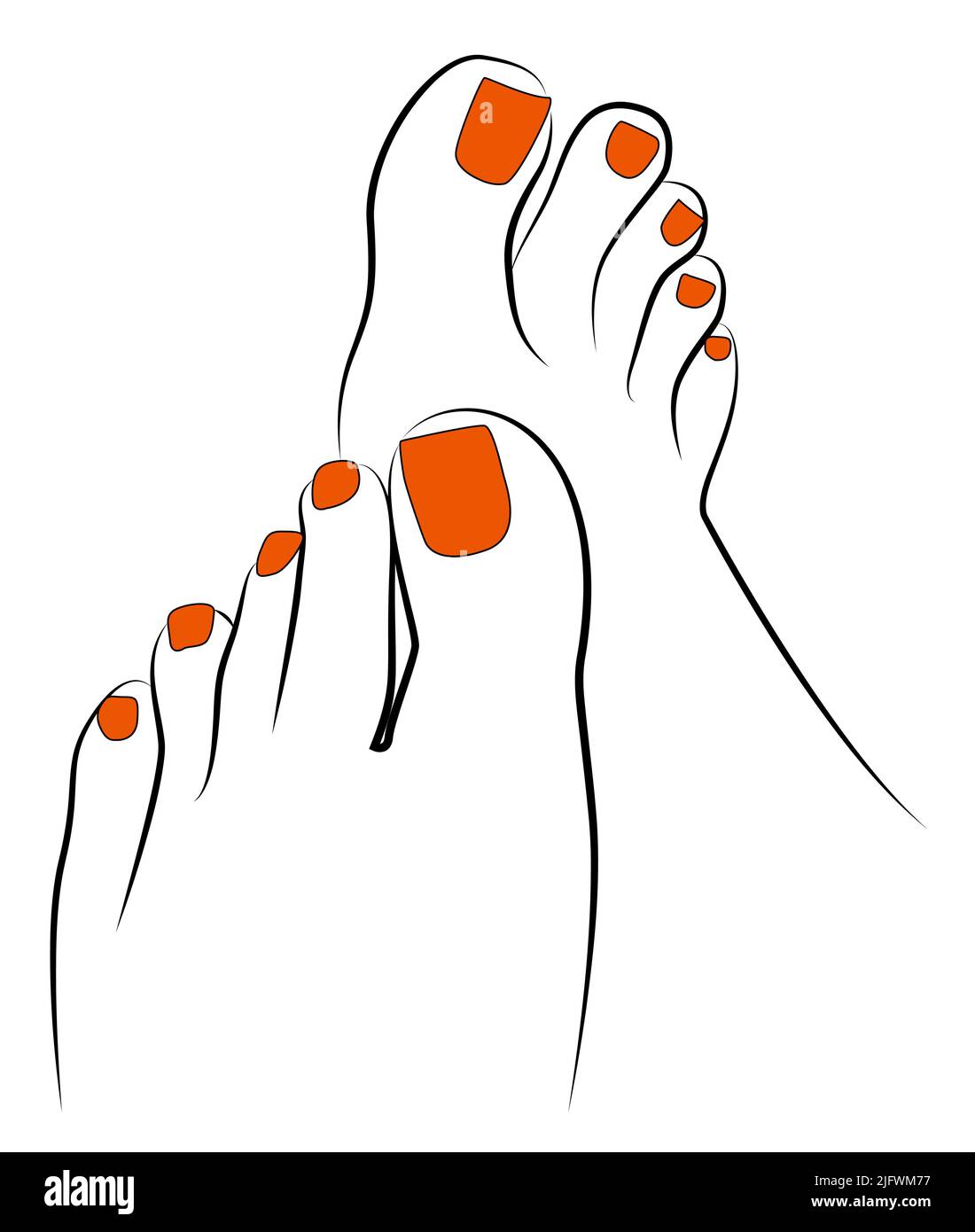 Foot spa woman one person Stock Vector Images - Alamy