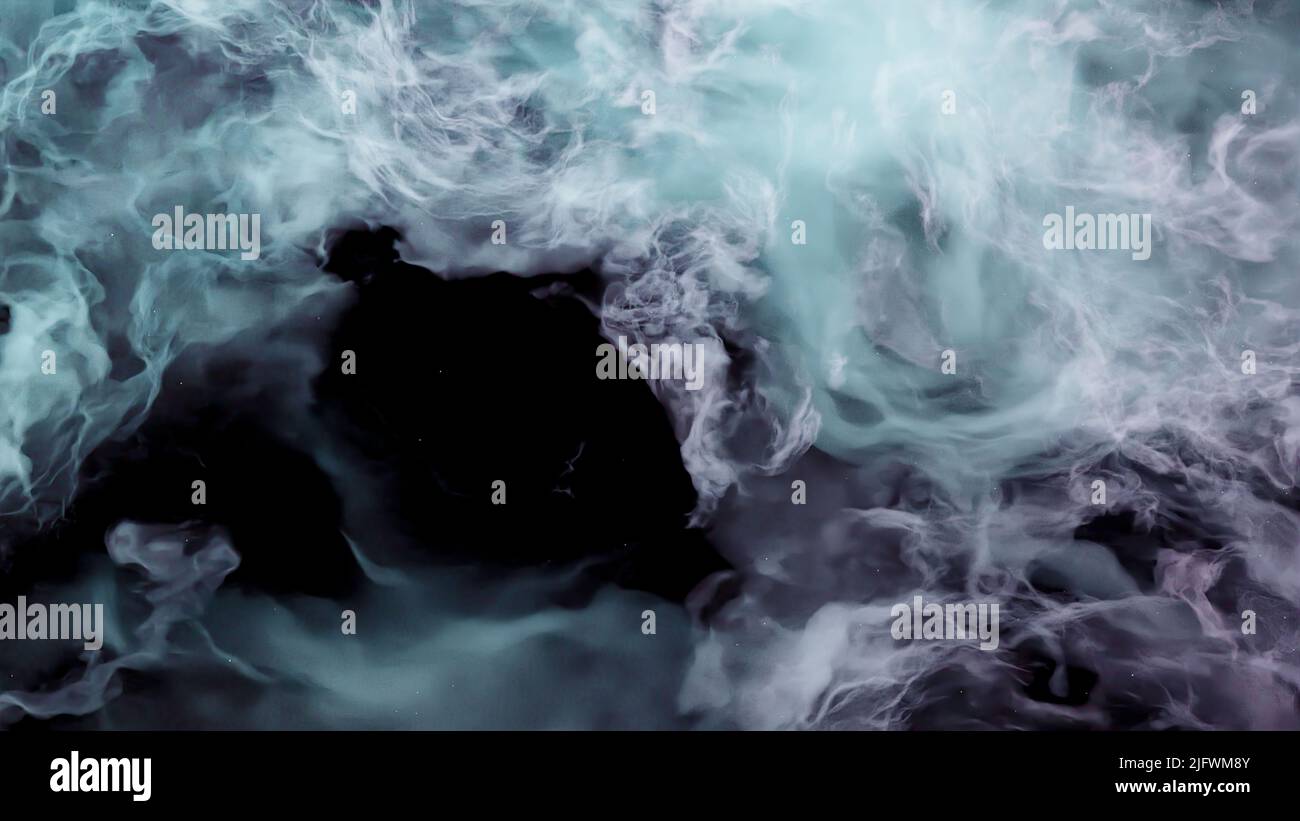 Colorful smoke on a black background. Design. Beautiful abstract ...