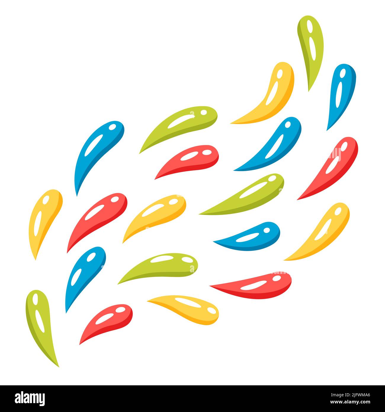 Rainbow and water droplets Stock Vector Images - Alamy