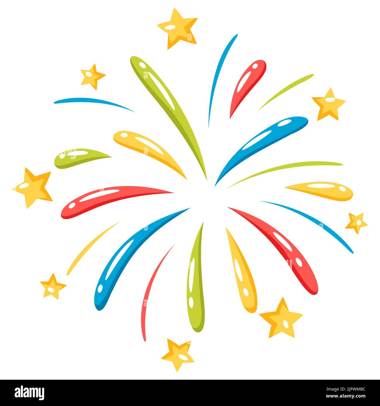 Firework festive color sparkle Cut Out Stock Images & Pictures - Alamy