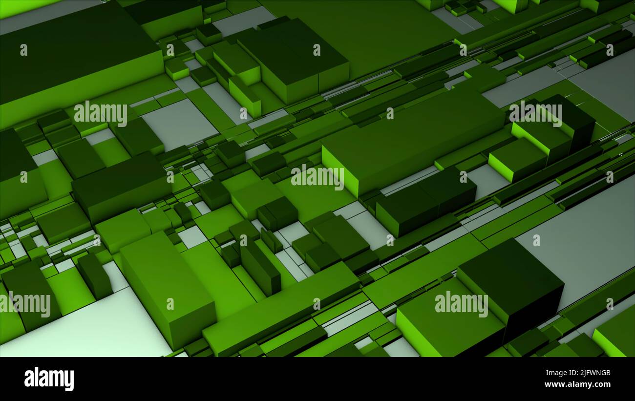 Multicolored rectangles.Motion.Orange and green background in which various long lines that move ...