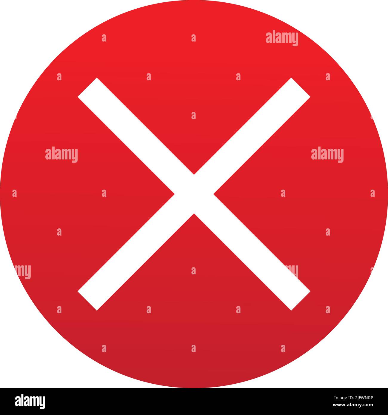 Wrong mark icon vector in a red circle Stock Vector Image & Art - Alamy