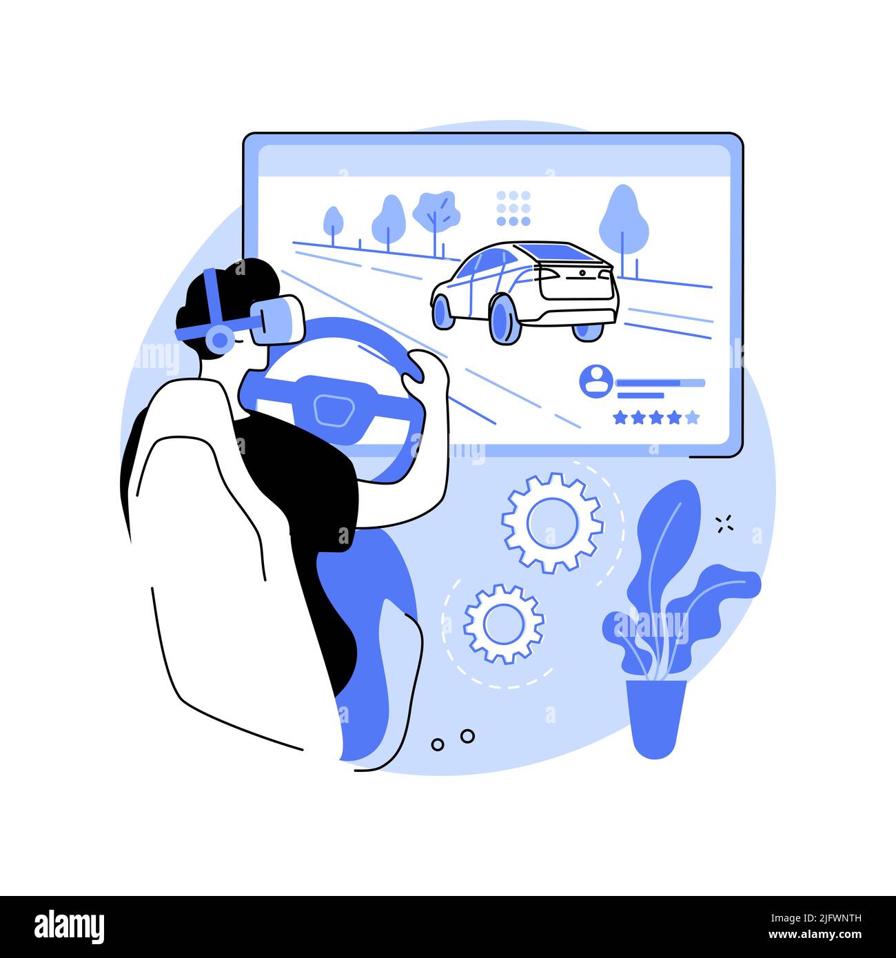 VR in entertainment isolated cartoon vector illustrations Stock Vector ...