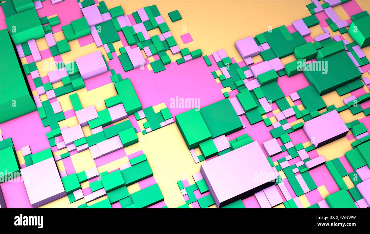 Motion of a minimal geometric background made with rectangular shapes ...