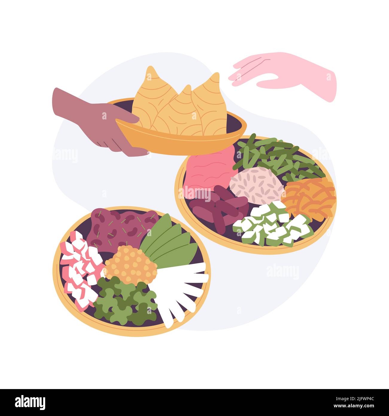 Vegetarian meal isolated cartoon vector illustrations Stock Vector Image & Art - Alamy