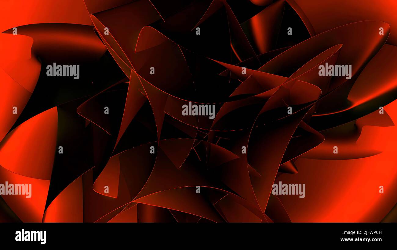 Abstract red fractal animation with deep spinning fractals. Design ...