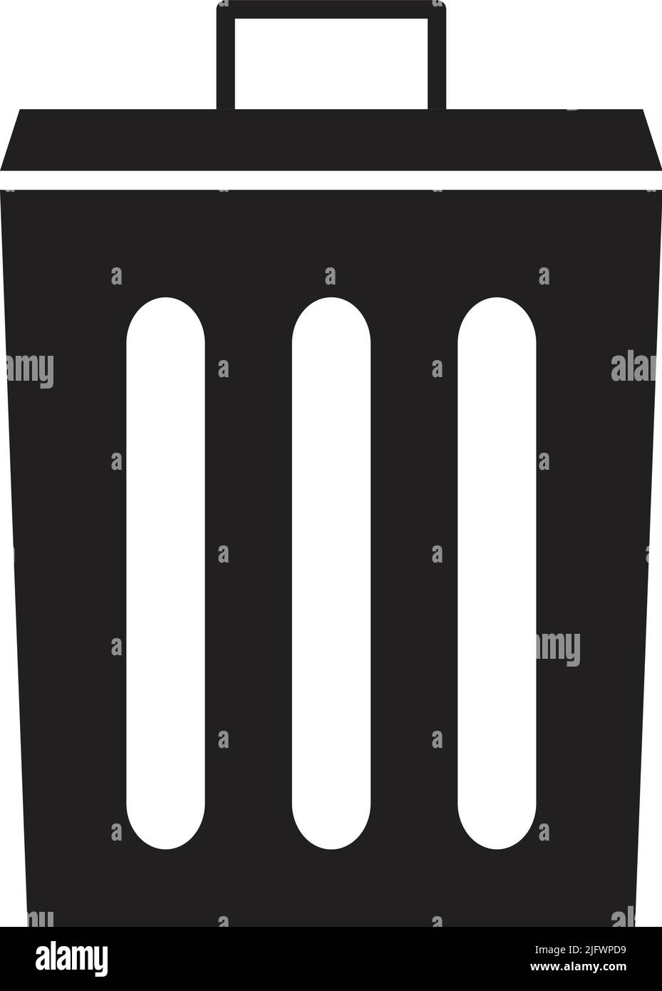 Delete icon vector, Trash can, bin, Garbage sign isolated on white ...