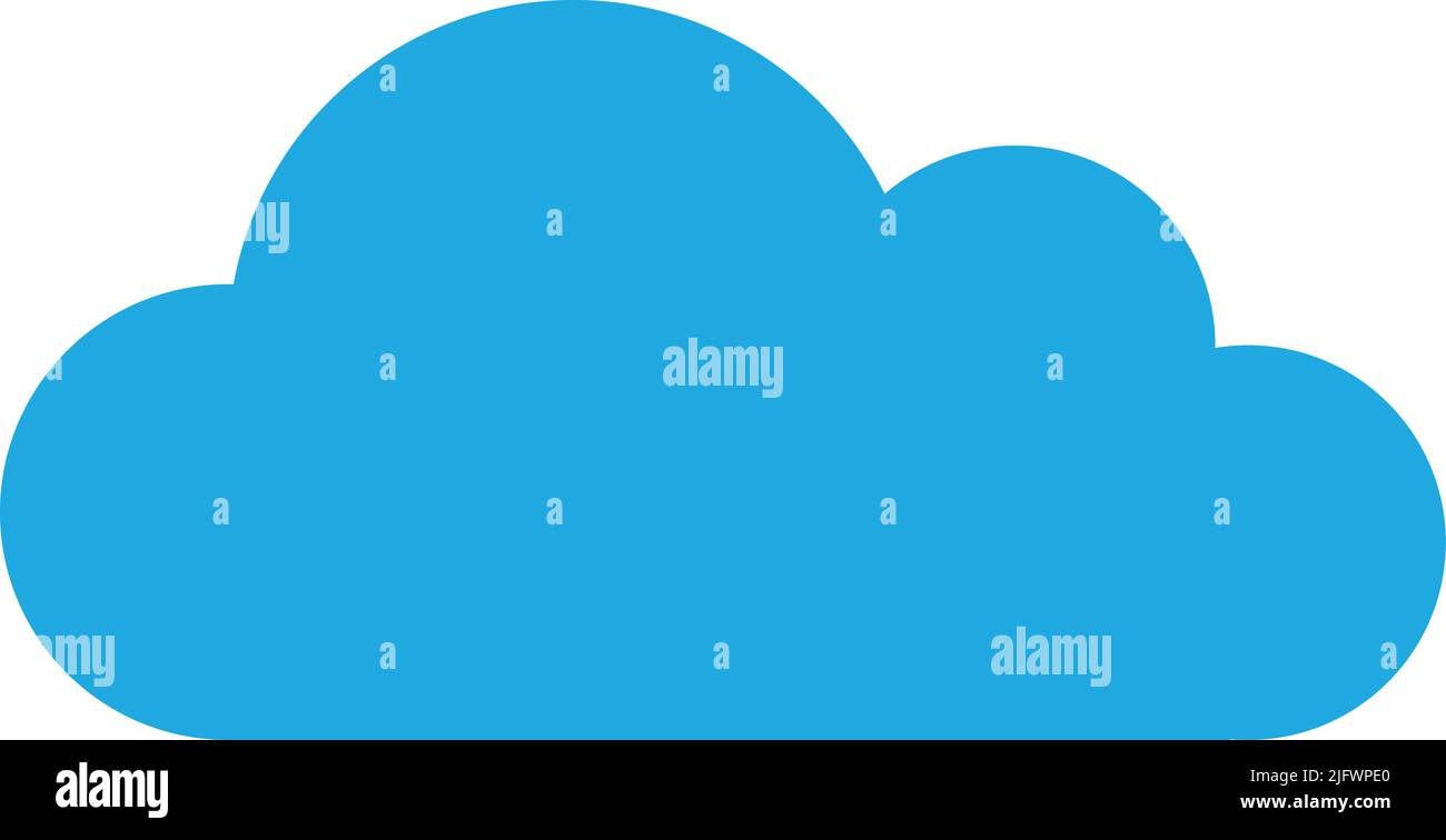Cloud Icon in blue color for Graphic Design Projects Stock Vector Image ...