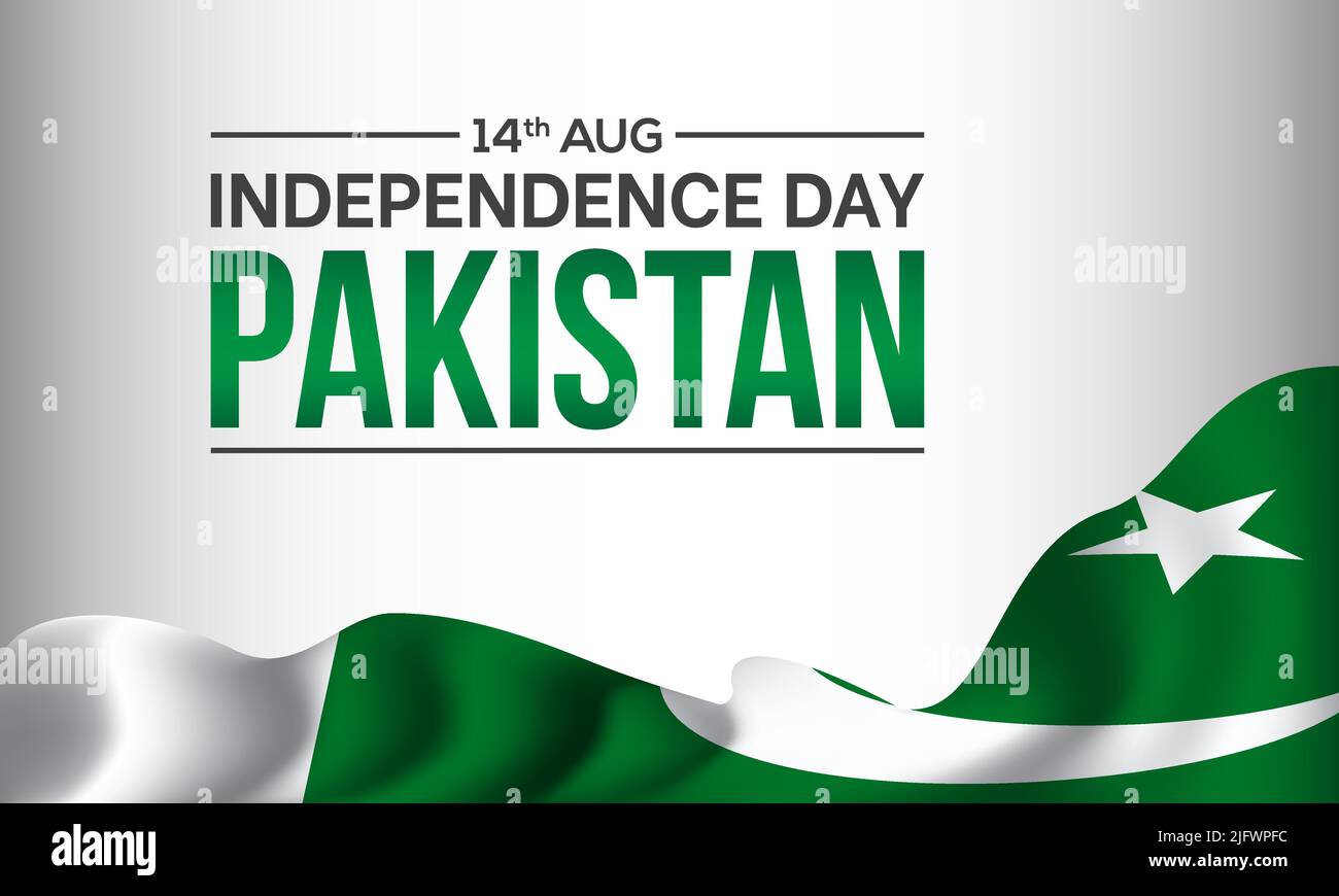 independence Day 14th August. Pakistan Patriotism holiday template for ...