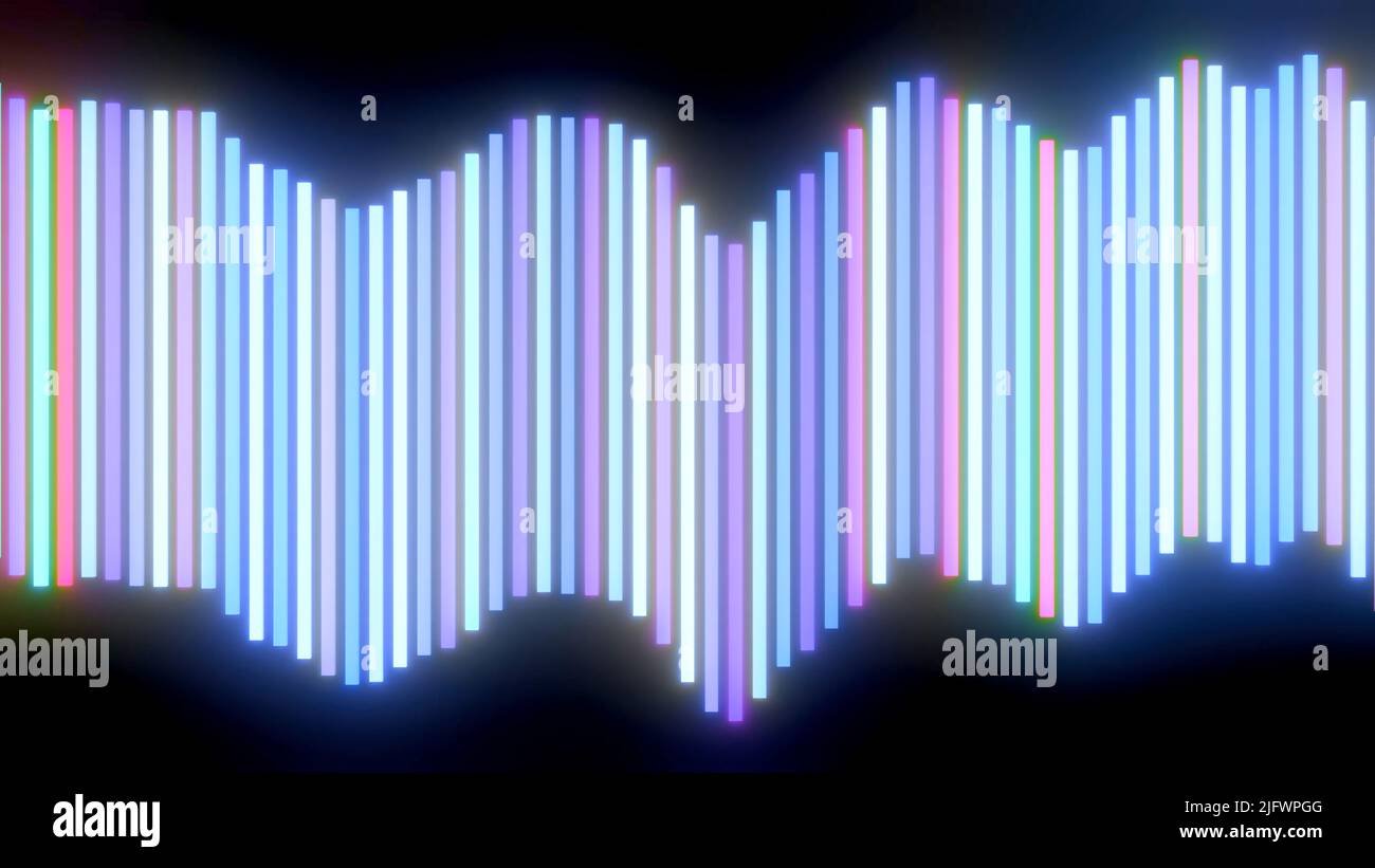 Colorful lines moving in style of music. Design. Sound waves of ...