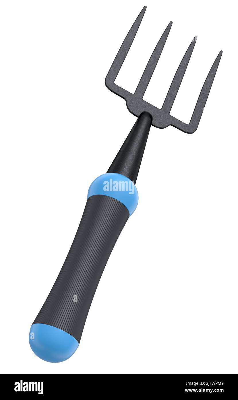 Garden pitchfork or fork with wooden handle for harvesting hay isolated ...