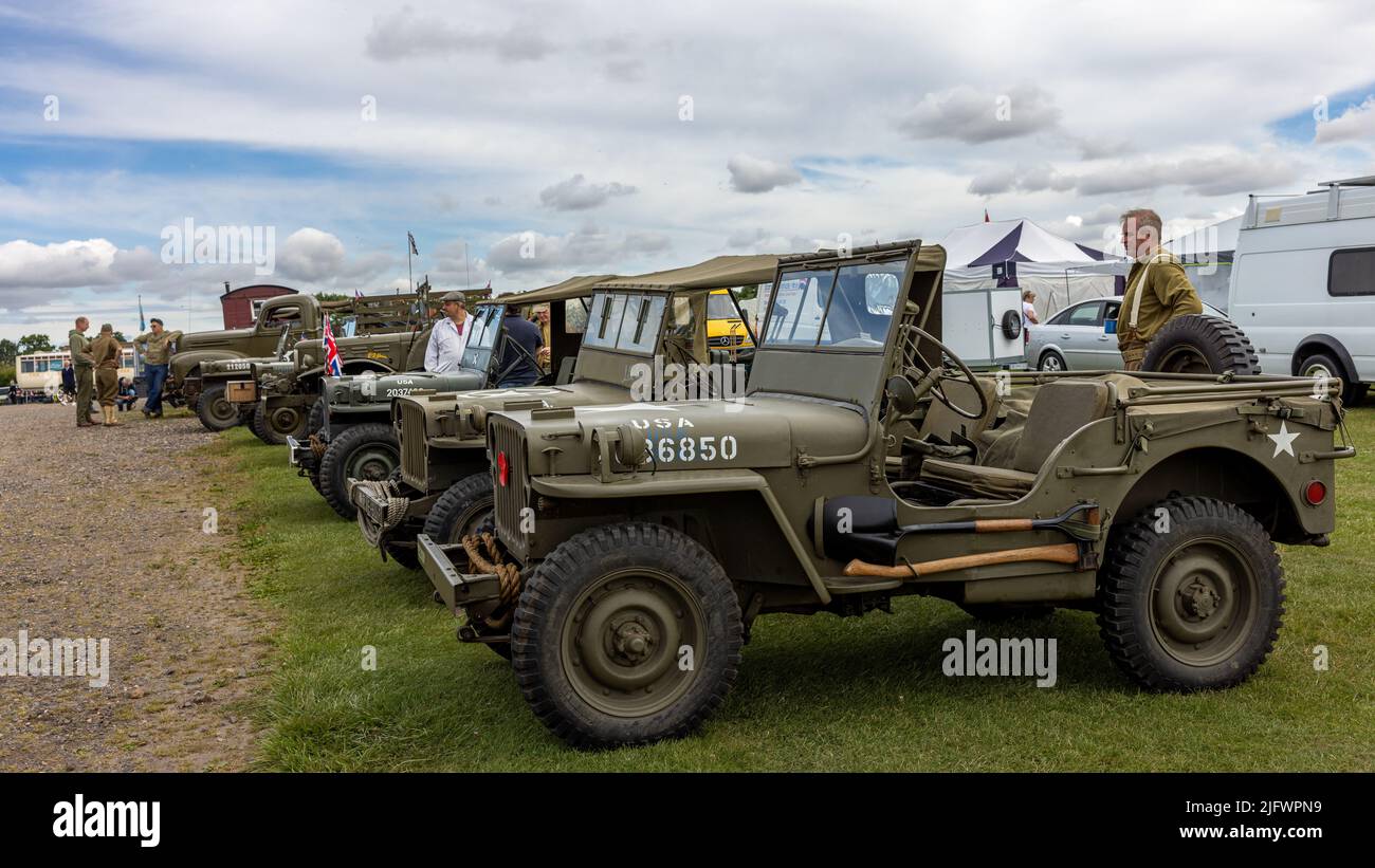 Collection of historic military vehicles on display at the Fly Navy ...